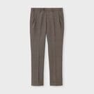 WOOL SILK GUN CLUB CHECK TAPERED SLACKS [ウールシルク ガンクラブパンツ]｜ランバンコレクション ...